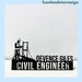Custom Civil Engineer Metal Desk Name Plate, Engineer Metal Job Name ...