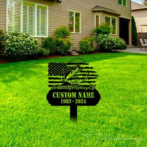 Custom Fishing Memorial Sign With Stakes - Personalized Fishing ...