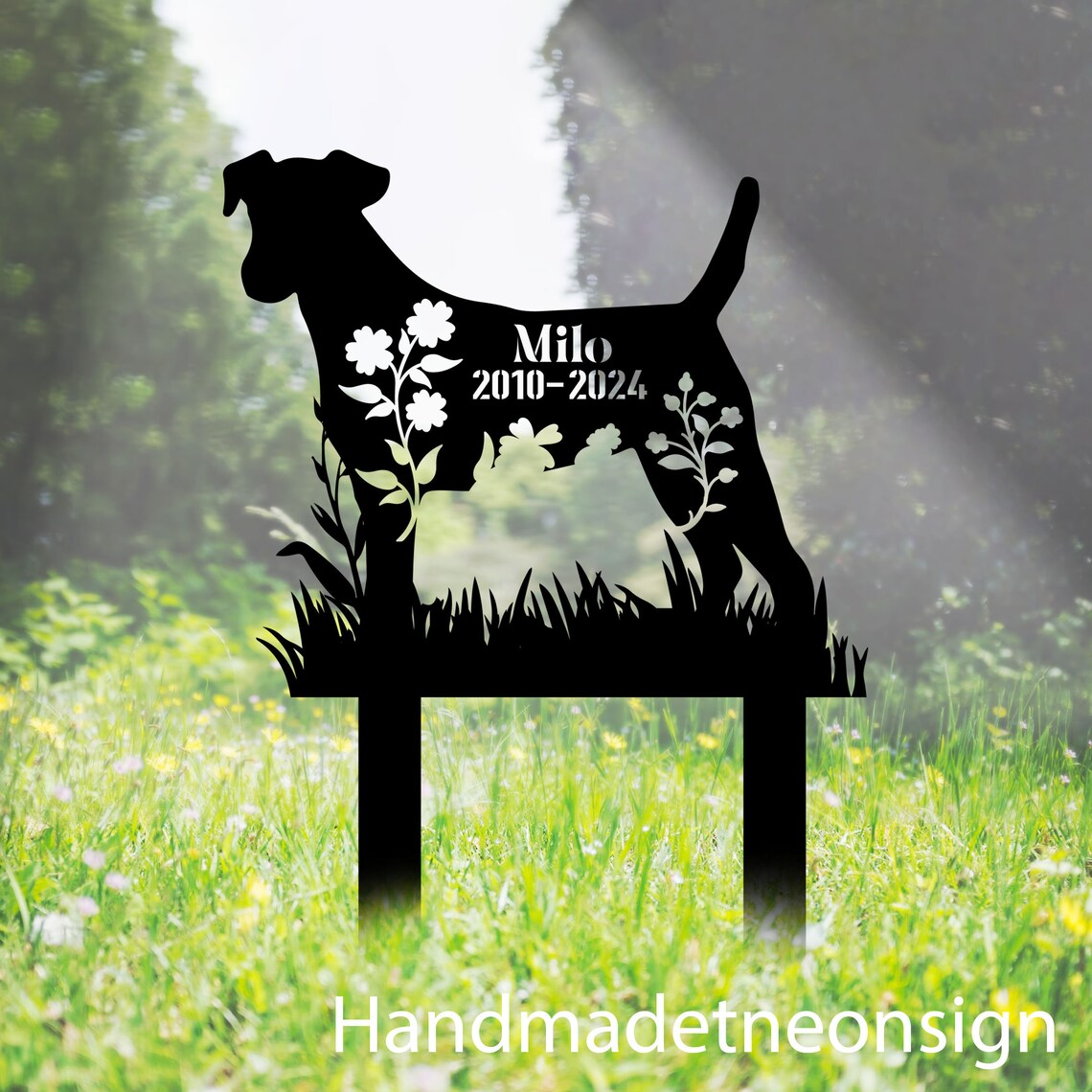 Custom Jack Russell Terrier Dog Memorial Stake, Dog Metal Stakes Sign ...
