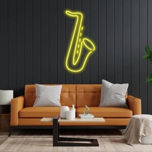 Saxophone Led Sign Saxophone Neon Sign Wall Decor - Etsy