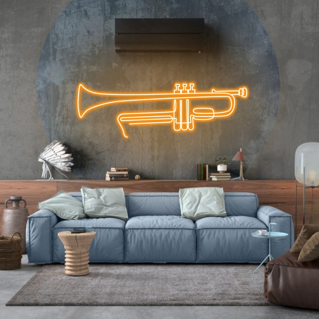 Trumpet Led Sign, Saxophone Neon Sign, Wall Decor, Instrument Neon Sign ...