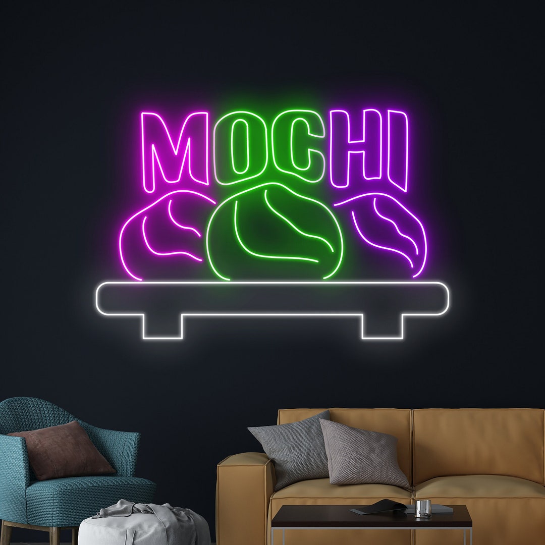 Mochi Neon Sign, Mochi LED Sign, Japanese Rice Cake Neon Light ...