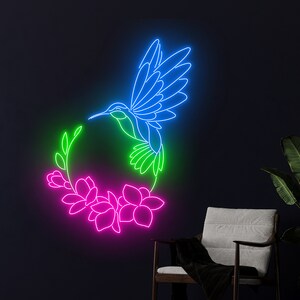 Hummingbird Led Sign, Hummingbird Bird Neon Light, Hummingbird Neon ...