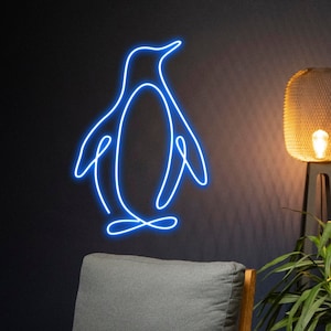 Penguin Neon Sign, Penguin Led Sign, Penguin Neon Light, Penguin Led ...