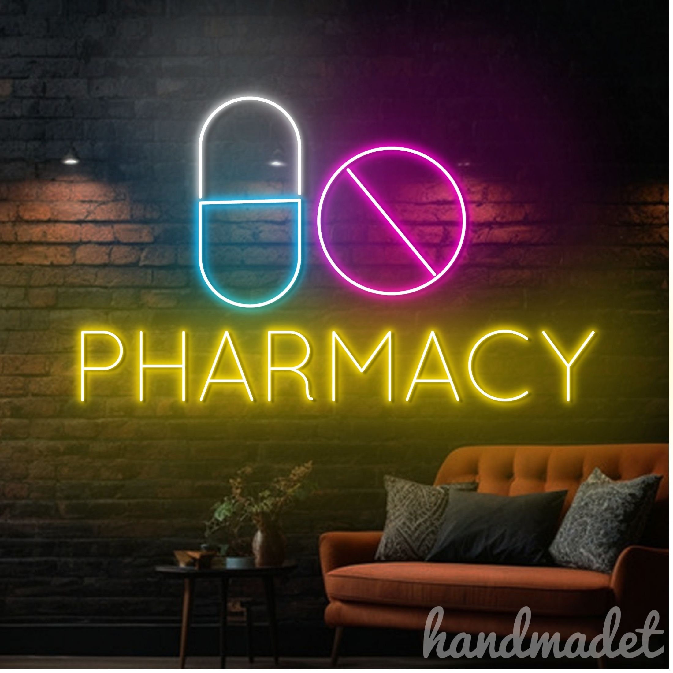 Pharmacy Neon Wall Sign, Medicine Led Wall Light, Medical Led Wall Sign ...