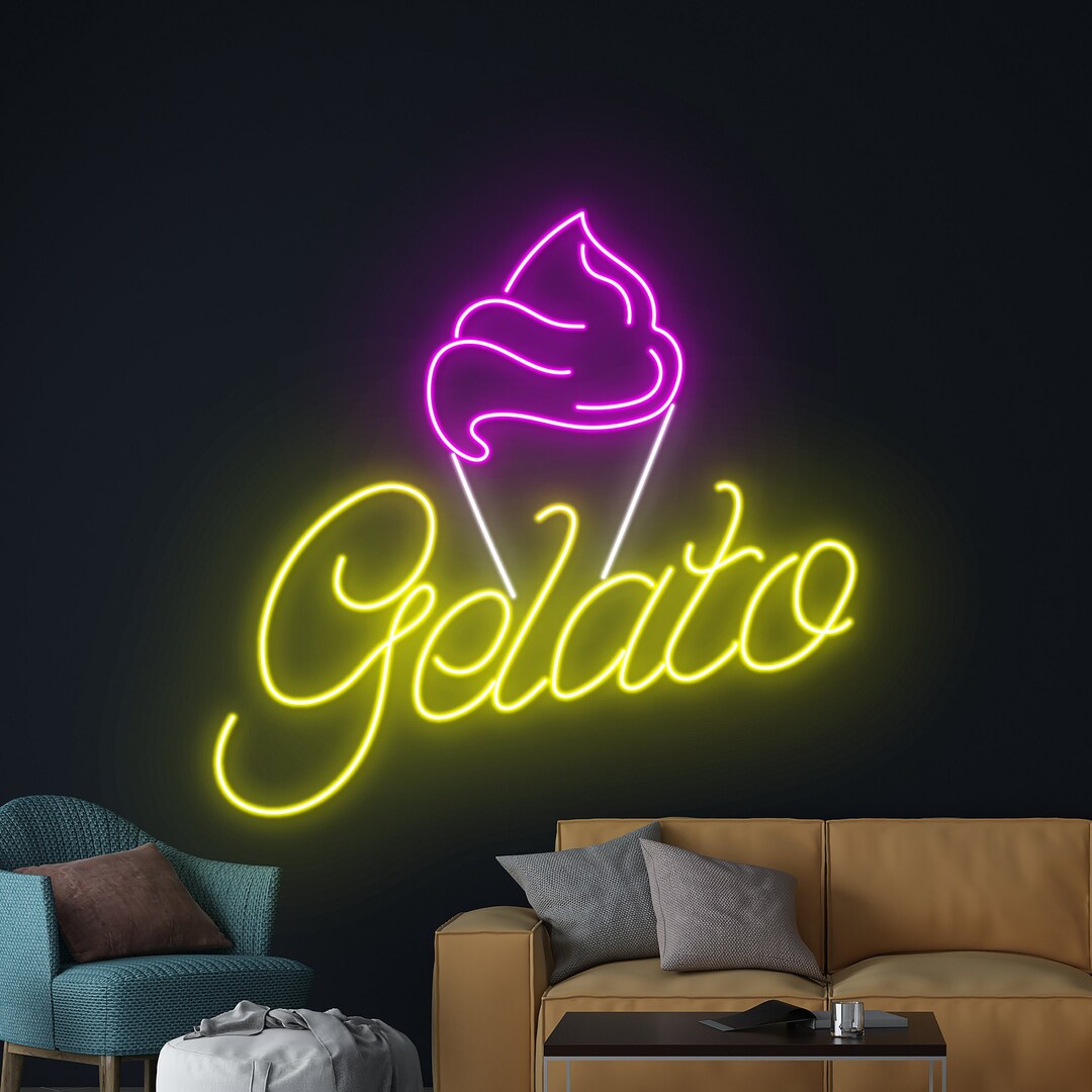 Gelato Neon Sign, Gelato Led Lights, Gelato Neon Lights, Custom Neon ...
