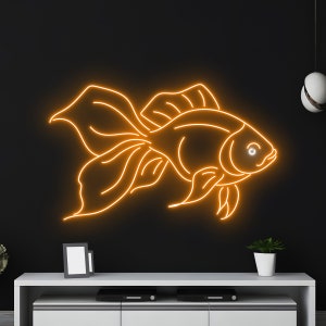 Goldfish Neon Sign, Goldfish Led Sign, Goldfish Neon Light, Fish Led ...