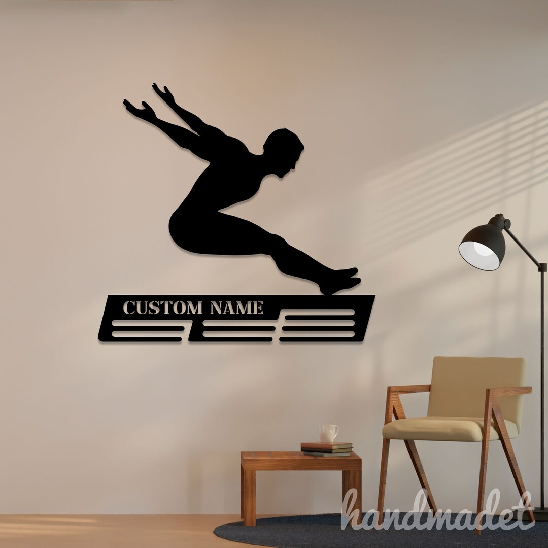 Custom Man Long Jump Medal Hanger, Athlete Medal Holder, Sport Metal ...