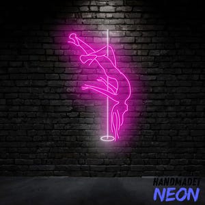 Pole Dancer Neon Sign, Pole Dancing Led Sign, Pole Dance Neon Light ...