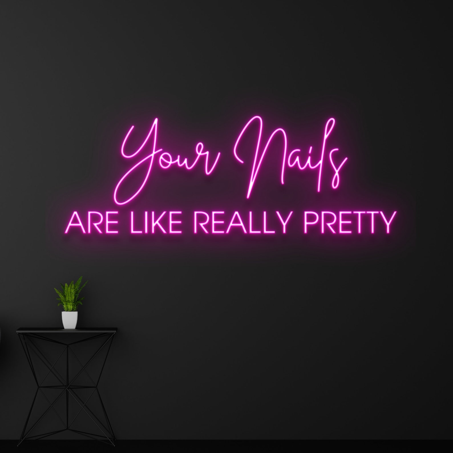 Your Nails Are Like Really Pretty Neon Sign, Nail Salon LED Light, Nail ...