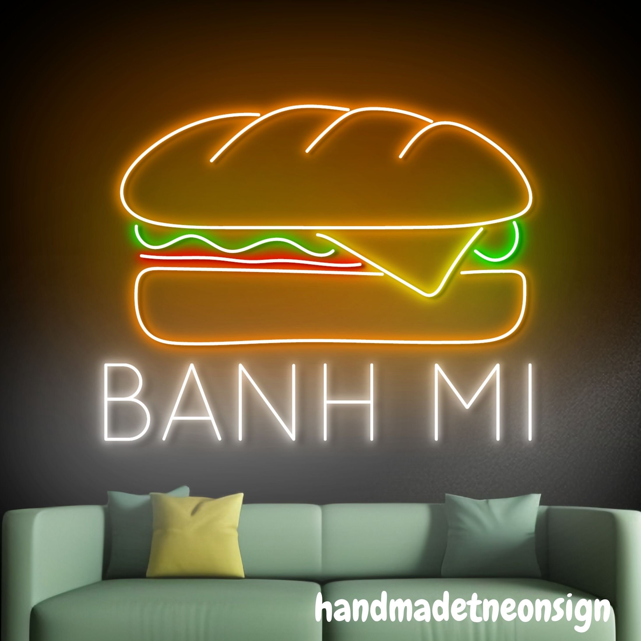 Banh Mi Neon Sign, Banh Mi Vietnam Led Light, Banh Mi Neon Light, Banh ...