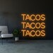 Tacos Tacos Tacos Led Sign, Tacos Neon Sign, Wall Decor, Custom Neon ...