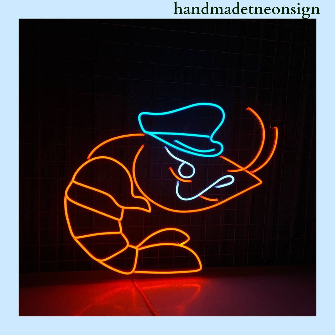 Shrimp Captain Neon Sign, Shrimp Led Sign, Shrimp Neon Light, Cool ...
