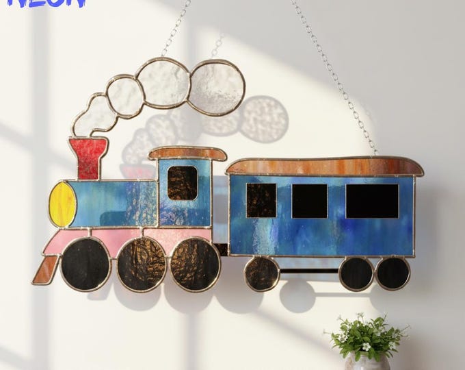 Stained Glass Steam Engine Locomotive Train - Etsy
