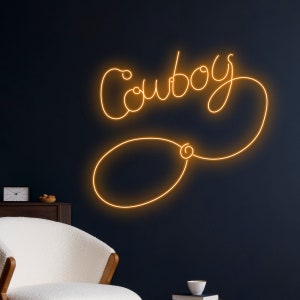 Cowboy Neon Sign, Cowboy Neon Light, Western Man Led Light, Country ...