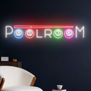 Pool Hall Neon Sign, Pool Hall Led Sign, Billiards Led Sign, Custom ...