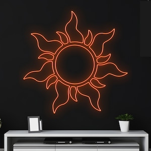 Custom Sun Neon Light, Personalized Sunshine Neon Sign, Sun Led Light ...