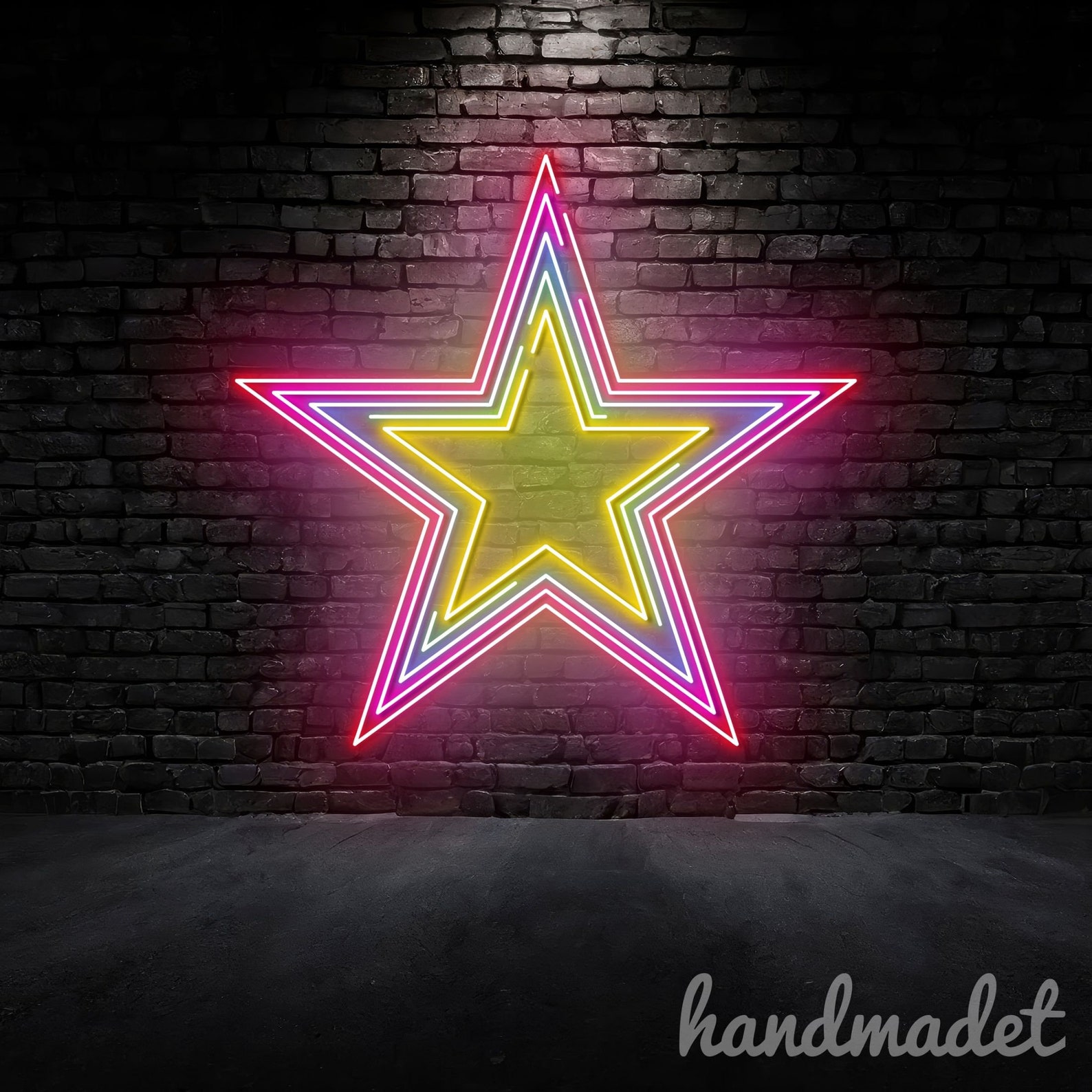 Star Neon Sign, Colorful Star Led Sign, Star Neon Light, Star Led Light ...