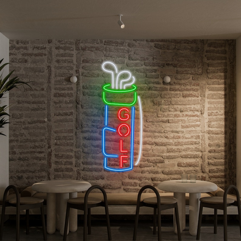Golf Bag Neon Sign Golf Neon Sign Wall Art Golf Neon Sign - Etsy