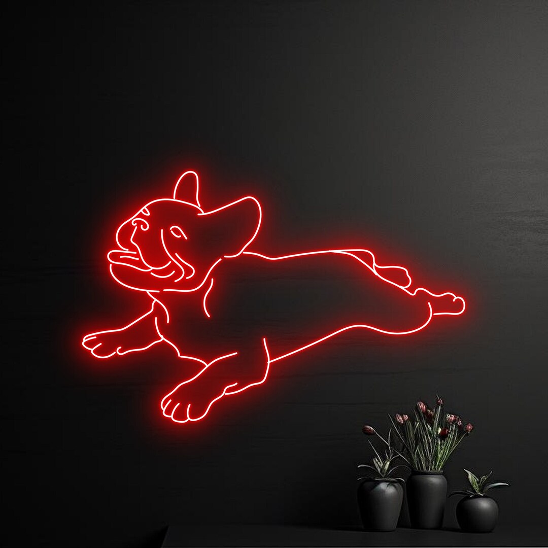 French Bulldog Neon Sign, French Bulldog Led Light, Bull Dog Led Sign ...