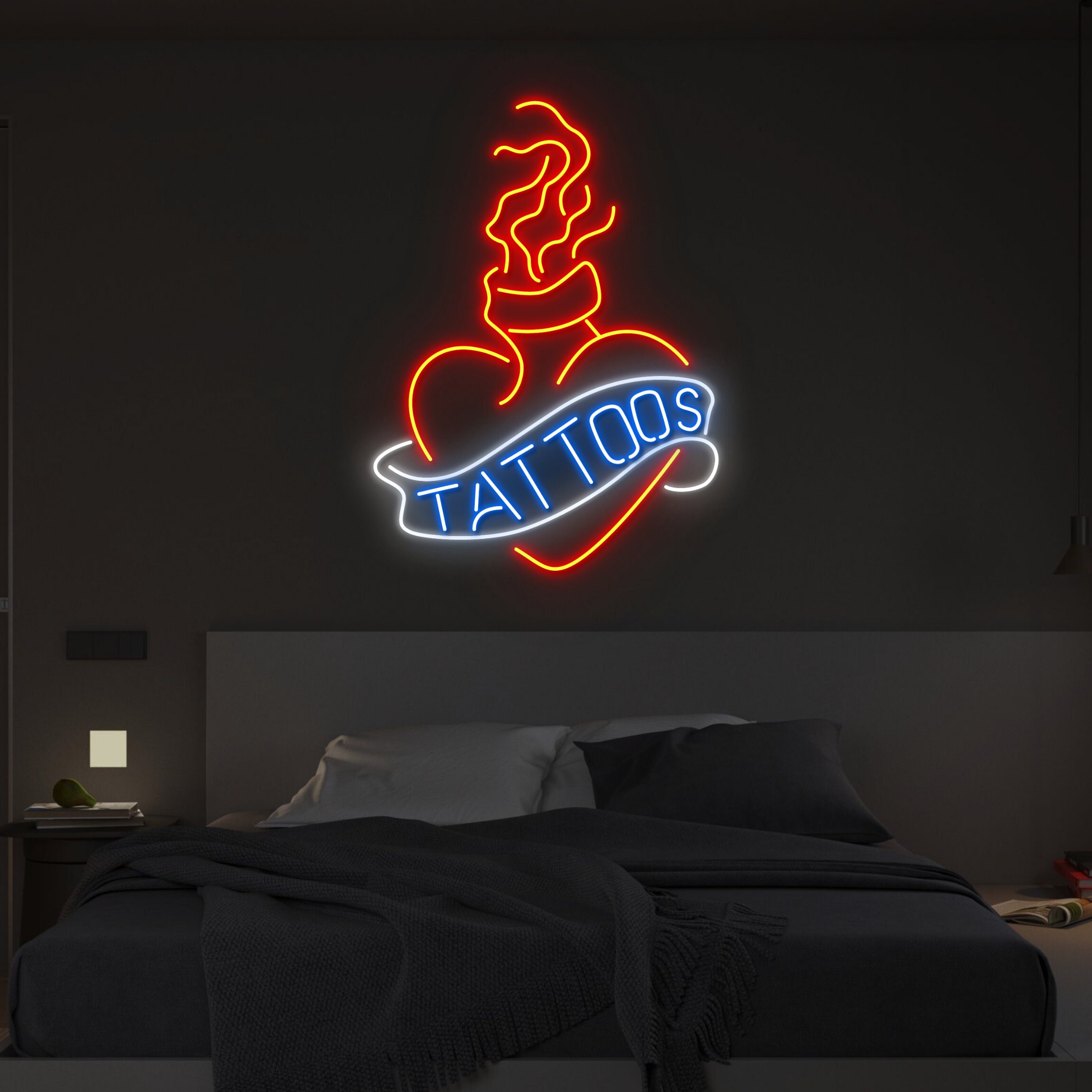 Tattoo Led Sign, Tattoo Shop Led Sign, Wall Decor, Bar Neon Sign ...
