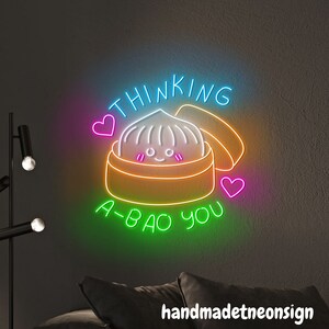 Thinking A Bao You Neon Sign, Dumpling Led Sign, China Dumpling Led ...