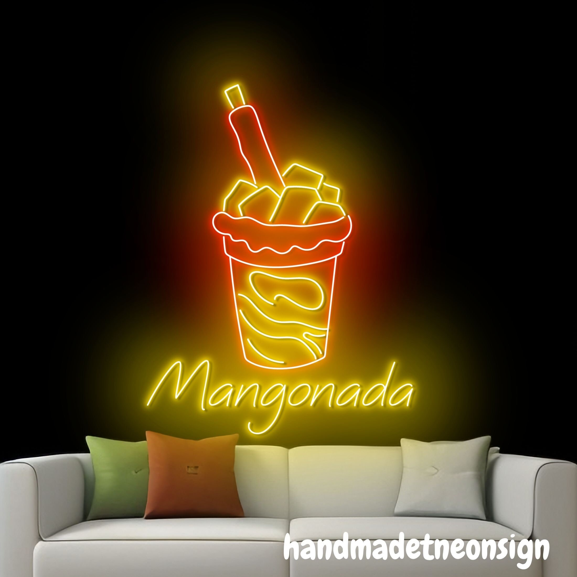 Mangonada Neon Sign, Mangonada Led Sign, Mexico Mangonada Led Light ...