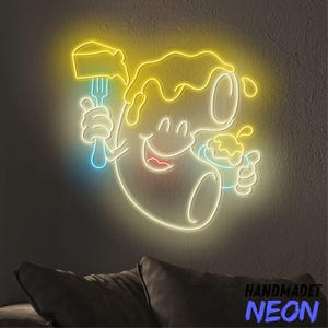 Macaroni and Cheese Neon Sign, Macaroni Led Sign, Mac and Cheese Led Light, Macaroni Neon Light ...