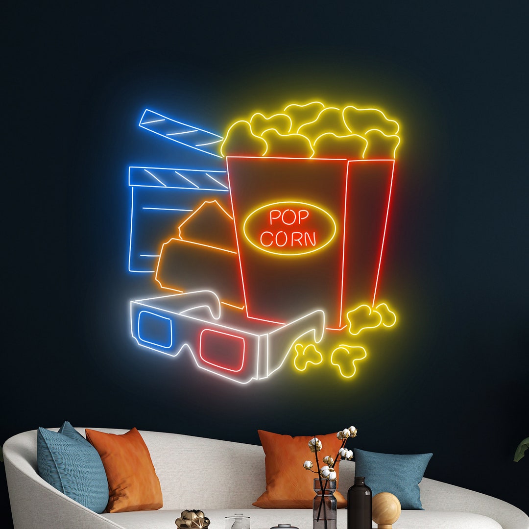 Movie Time Neon Light, Cinema Neon Sign, Movie Theater Led Light ...
