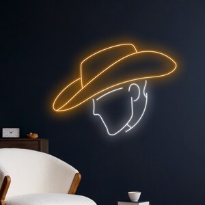 Cowboy Neon Sign, Cowboy Neon Light, Western Man Led Light, Country ...