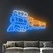 Train Neon Sign, Steam Train Led Sign, Coal Train Led Light, Locomotive ...