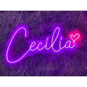 Custom Name Neon Sign, Nursery Neon Sign, Custom Name Neon Sign, Custom ...