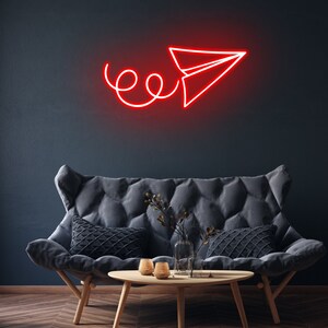 Paper Plane Neon Signs, Paper Plane Led Neon Sign, Christmas Neon Sign ...