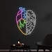 Custom Human Heart Brain Neon Sign, Human Brain Heart LED Light, Heart ...