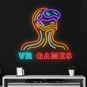 Custom VR Games Neon Sign, Virtual Reality Led Sign, Game Player Led ...