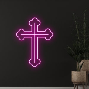 Cross Neon Light, Religion Cross Led Light, Christ Cross Neon Sign ...