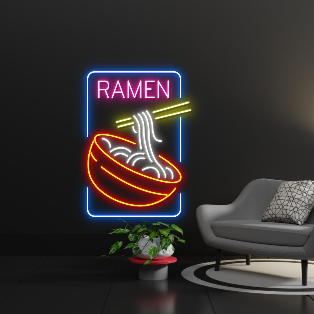 Ramen Led Sign, Noodles Neon Sign, Wall Decor, Japanese Noodles Led ...