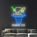 Shave Ice Neon Sign, Shave Ice Led Sign, Shave Ice Hawaiian Led Light ...