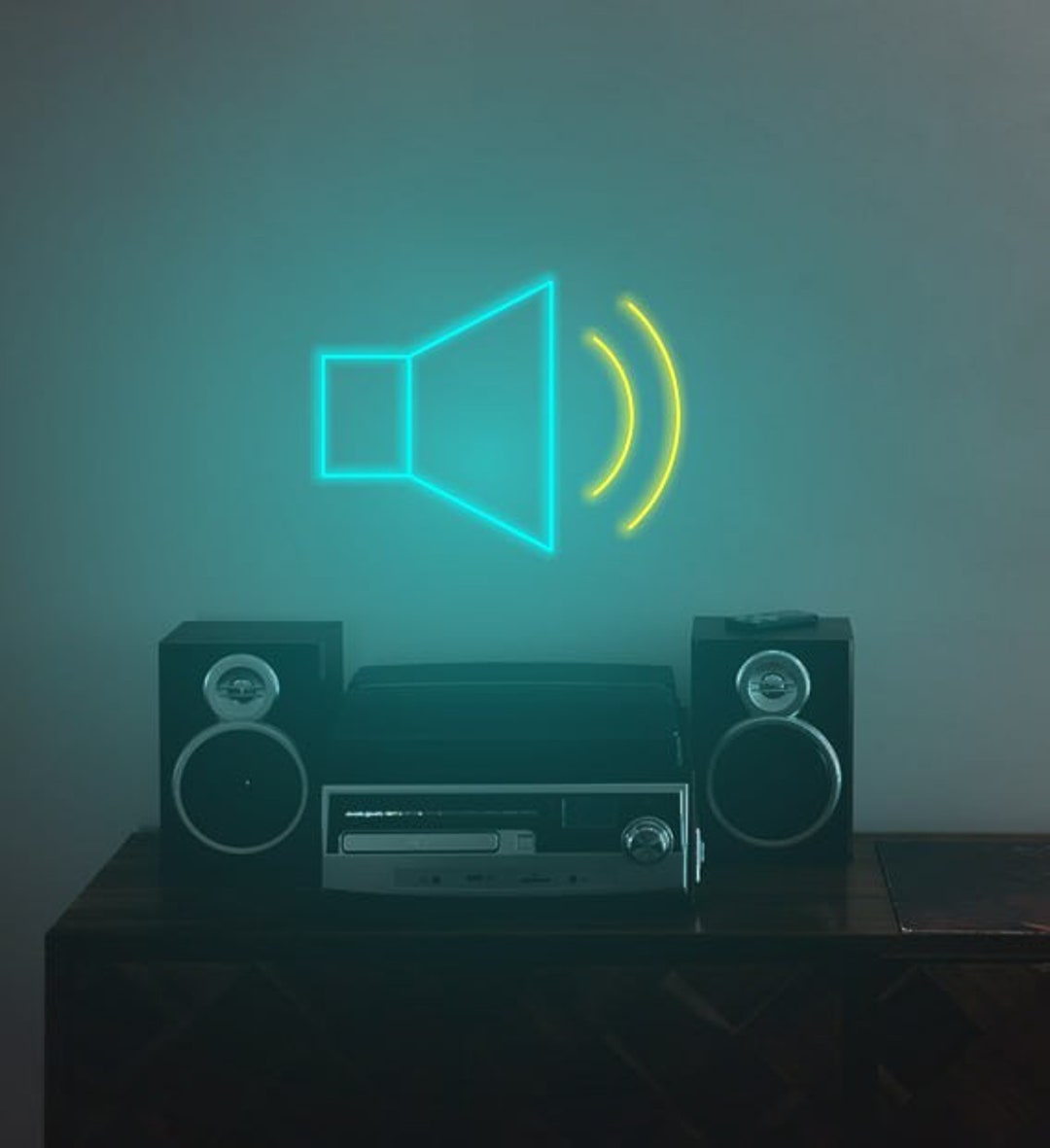 Speaker Neon Sign, Mute Symbol Led Neon Sign, Music Custom Neon Sign ...