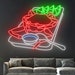 Seafood Crab Neon Sign, Crab Seafood Led Sign, Crab Led Light, Crab ...