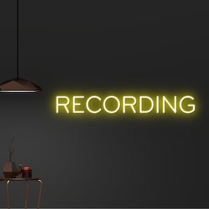 Custom Recording Neon Sign, Custom Quote Name LED Light, Record Studio ...