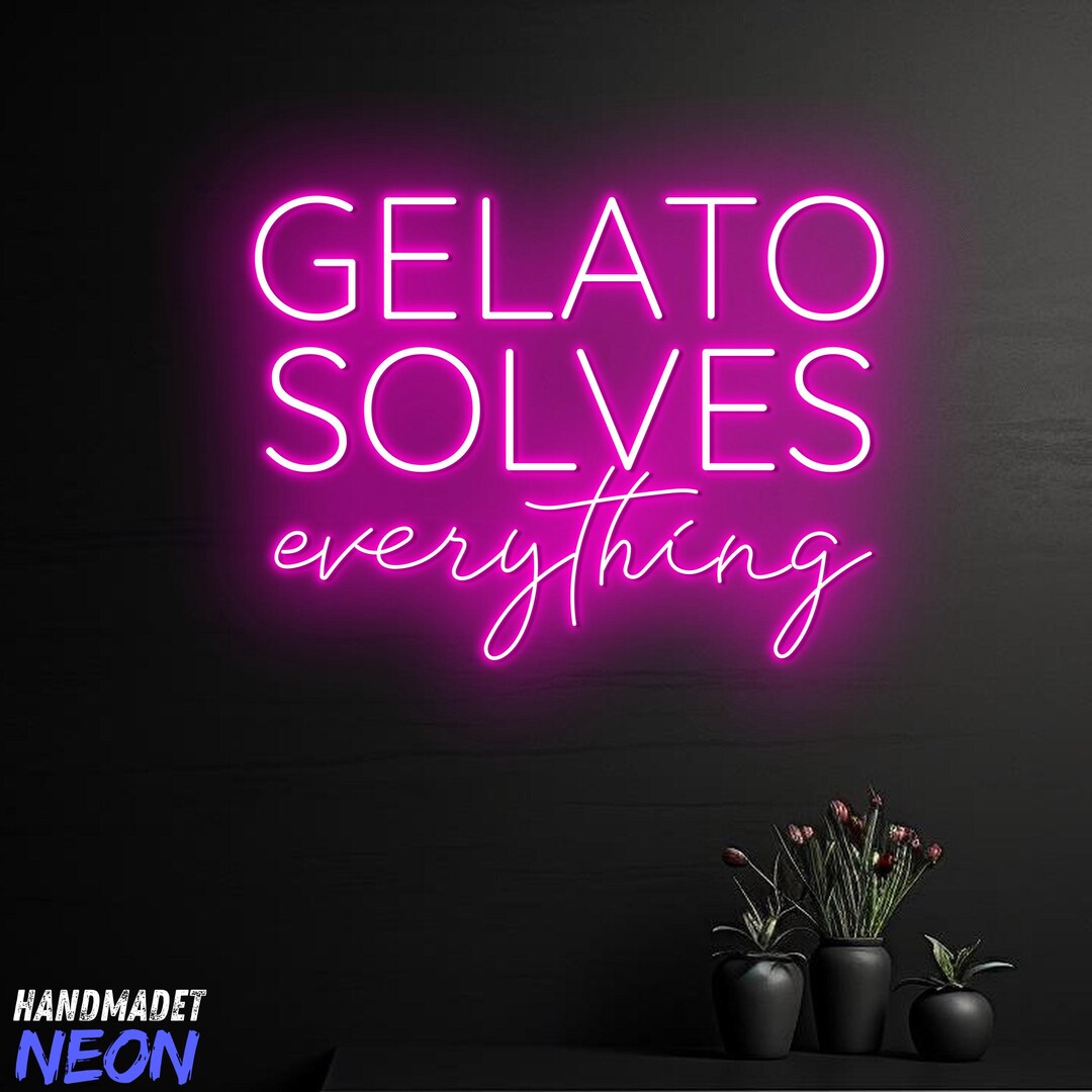 Gelato Neon Sign for Dessert Shop Wall Decor, Geloto Led Light, Custom ...