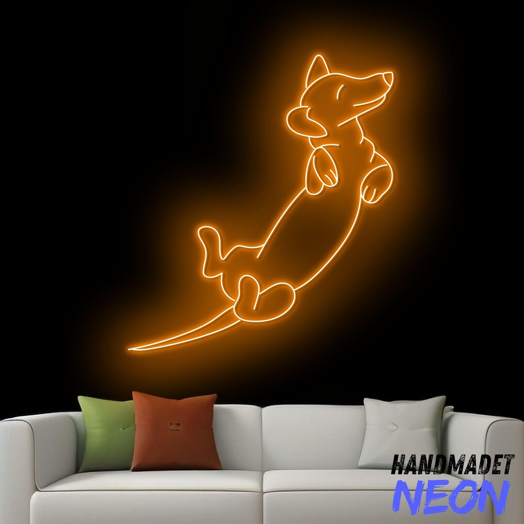 Dachshund Neon Sign, Dachshund Lover Led Sign, Cute Dog Neon Light ...