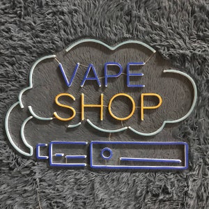 Vape Shop Neon Sign | Smoke Shop LED Decor | Bar Pub Party Man Cave ...