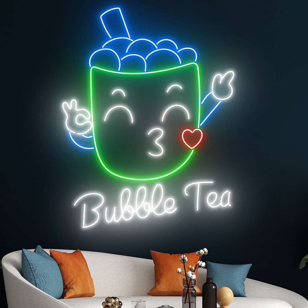 Bubble Tea Neon Sign, Boba Tea Neon Light, Milk Tea Led Sign, Tea Drink ...