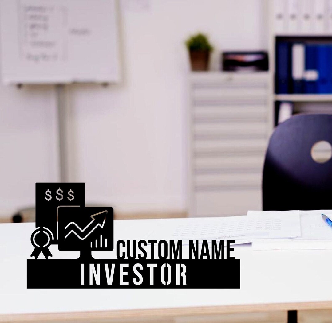Custom Investor Desk Name Plate, Investor Metal Nameplate for Desk ...