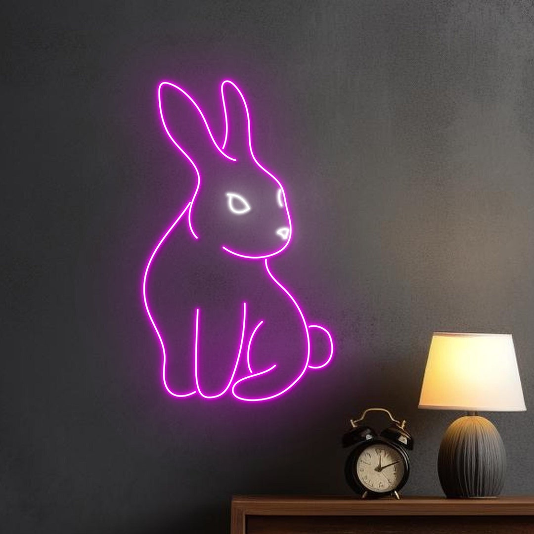 Rabbit Neon Sign, Bunny Neon Light, Easter Rabbit Led Light, Easter ...
