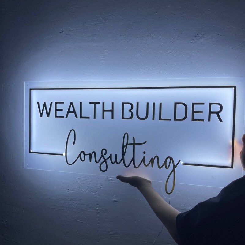 Business Lit Sign - Etsy