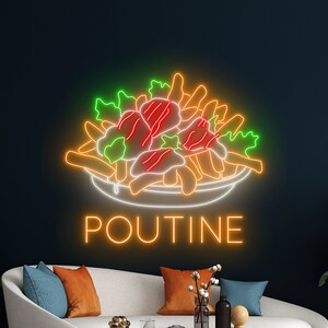 Poutine Canada Neon Sign, Poutine Led Sign, Poutine Led Light, Poutine ...