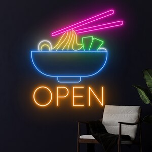 Ramen Neon Sign, Japanese Ramen Noodles Led Sign, Ramen Noodle Bowl Led ...